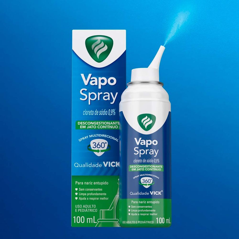 Descongestionante Nasal Vick Vapo Spray 100ml - Drogarias Pacheco
