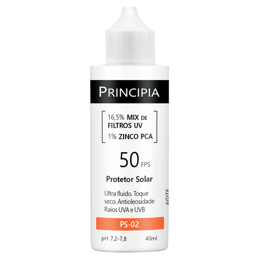 Protetor Solar Facial Principia FPS 50 PS-02 Antioleosidade 40ml Fluido ...