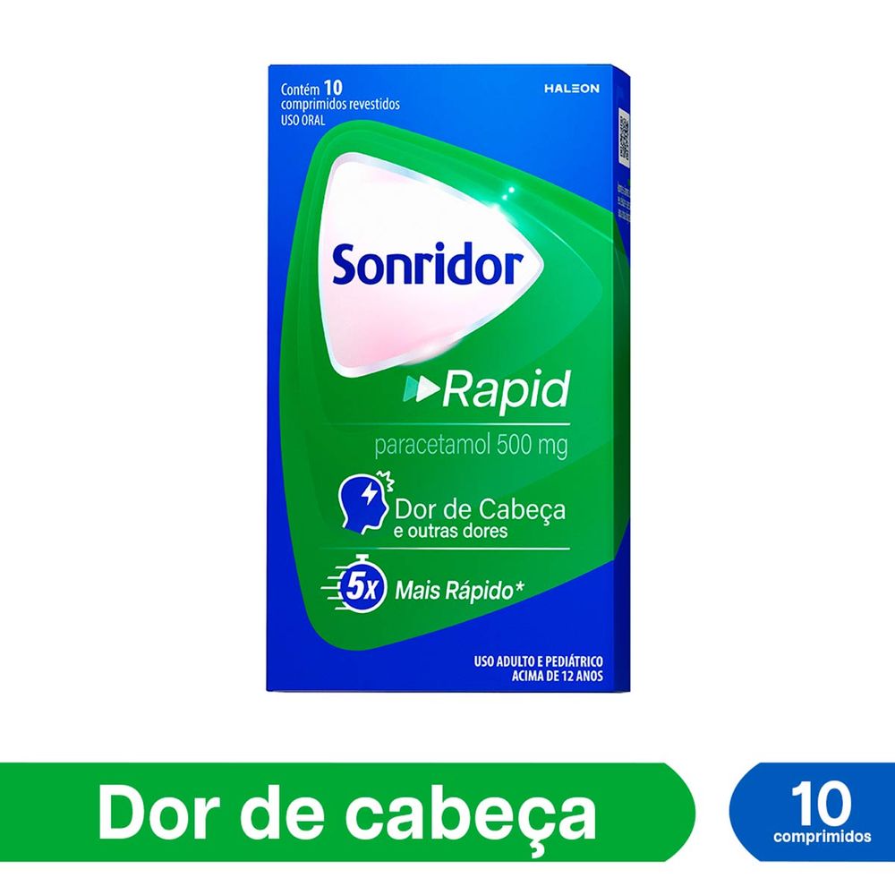 Analgésico e Antitérmico Sonridor Rapid 500mg 10 Comprimidos ...