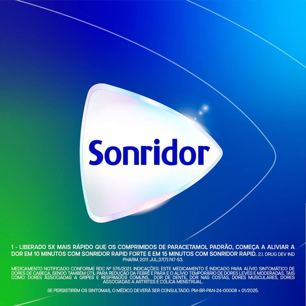 Analgésico e Antitérmico Sonridor Rapid 500mg 10 Comprimidos ...