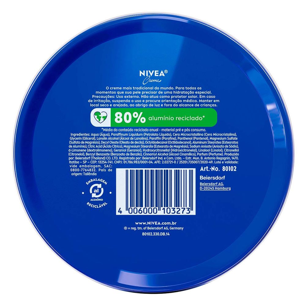 Creme Hidratante Nivea #Beyou Lata 60ml - Drogarias Pacheco