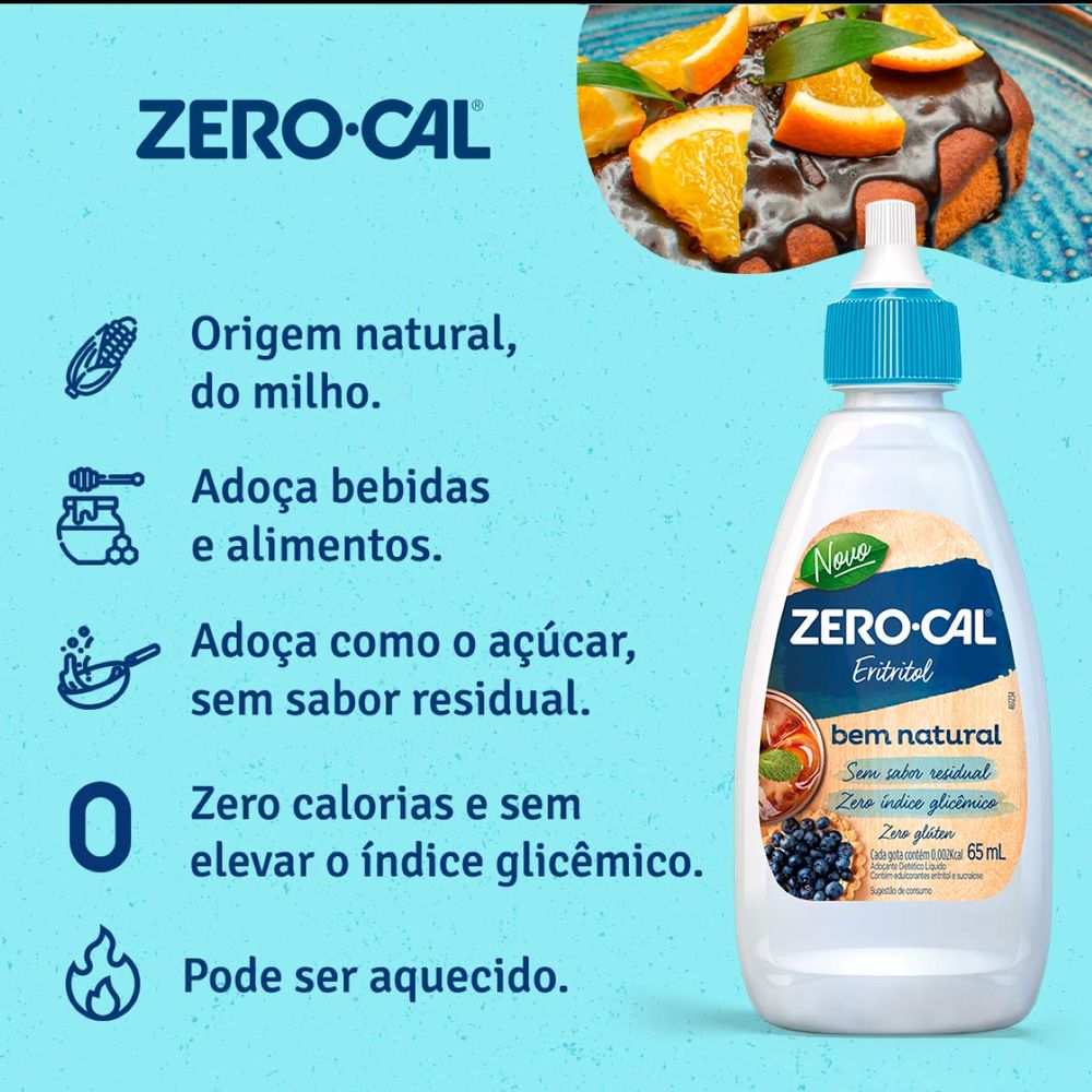 Adoçante Líquido Zero Cal Eritritol 65ml - Drogarias Pacheco