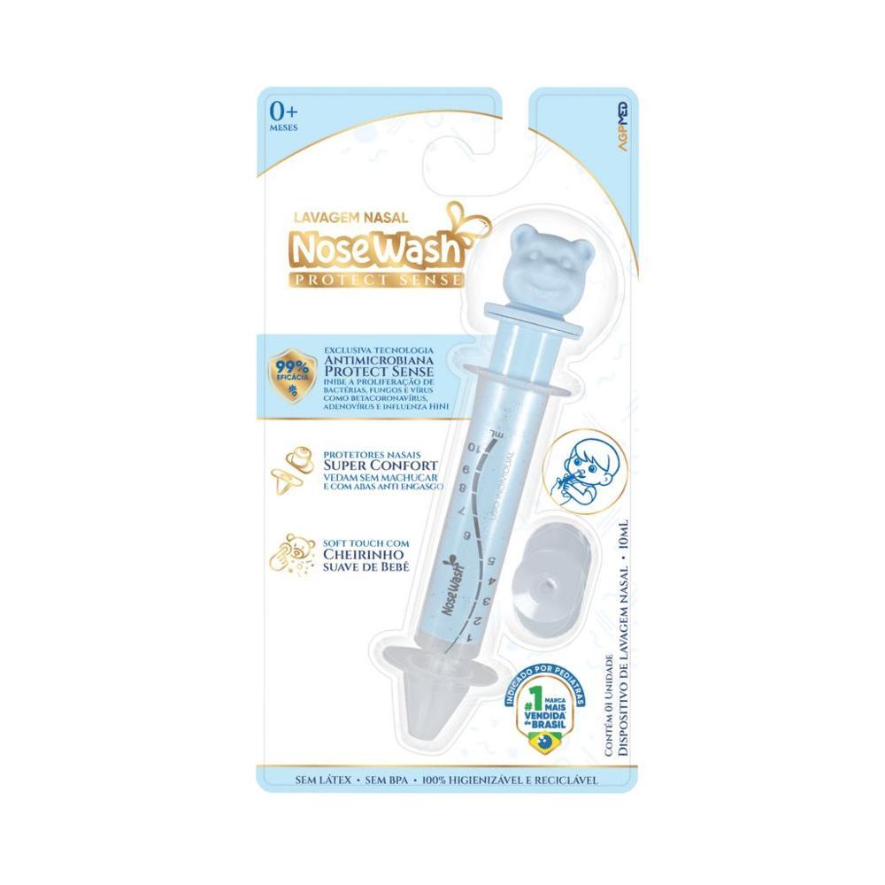 Seringa Para Lavagem Nasal Infantil Protect Sense 10mml Urso Azul - NoseWash - Drogarias Pacheco