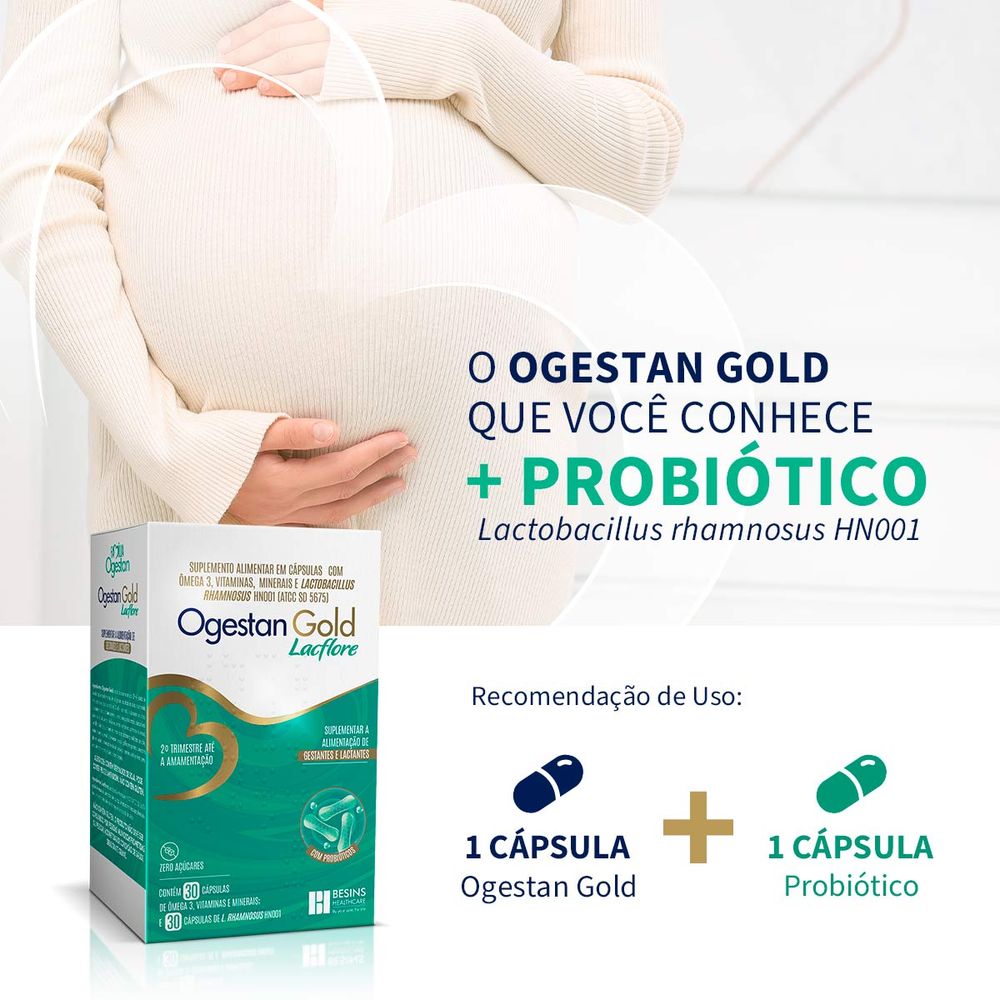 Suplemento Alimentar Ogestan Gold Lacflore 60 Cápsulas - Drogarias Pacheco