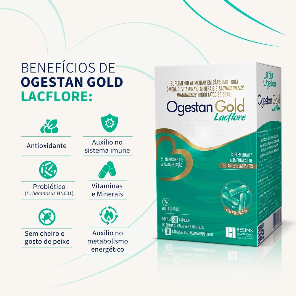 Suplemento Alimentar Ogestan Gold Lacflore 60 Cápsulas - Drogarias Pacheco