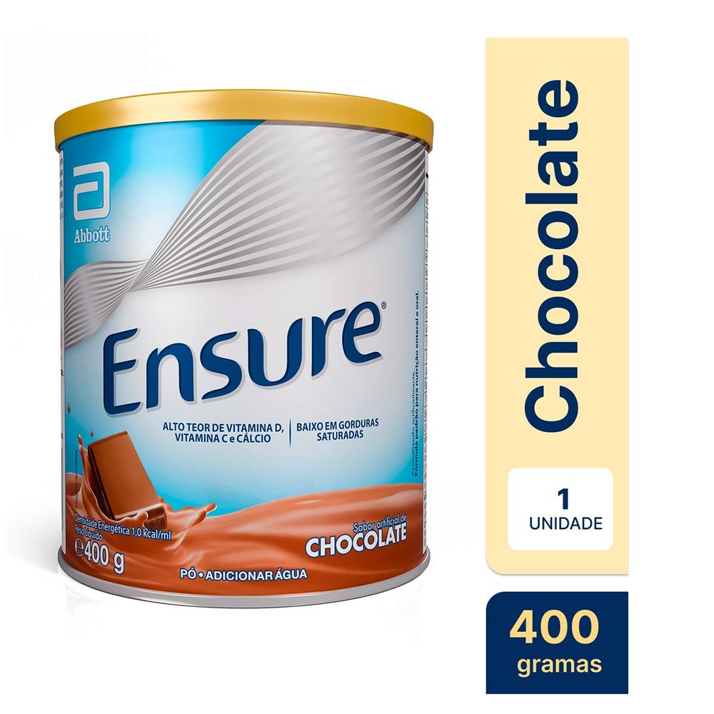 Suplemento Adulto Ensure Pó Sabor Chocolate 400g - Drogarias Pacheco