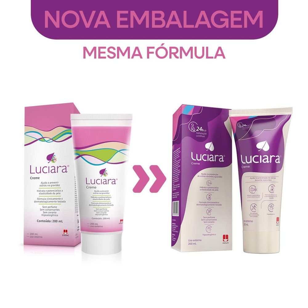 Creme Luciara de Tratamento Preventivo Contra as Estrias para Gestante ...