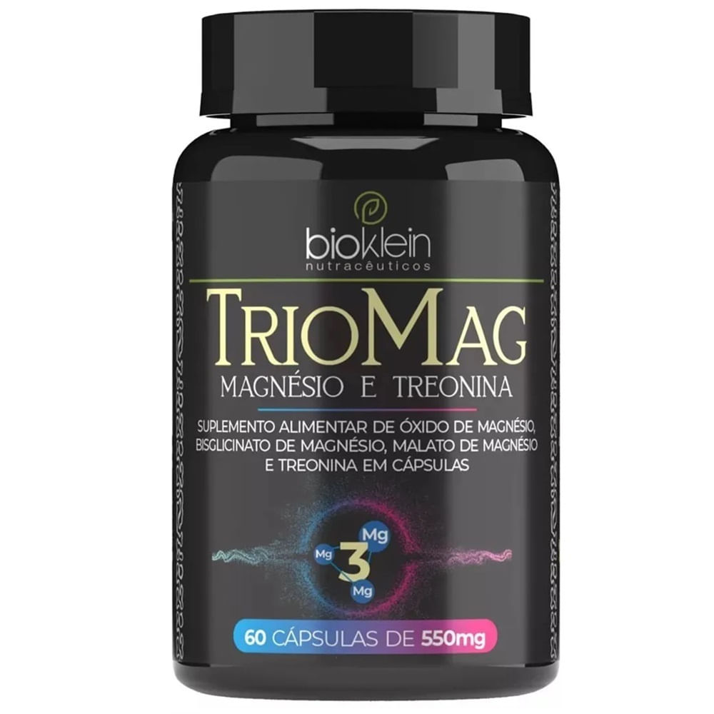 Kit 03 TRIOMAG (Magnesio, L-Treonina, Bisglicinato de Magnesio, Malato de Magnesio) 550mg 60 ...