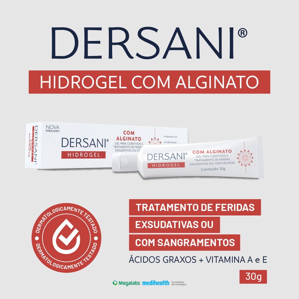 Gel para Curativos Dersani Hidrogel Alginato 30g - Drogarias Pacheco