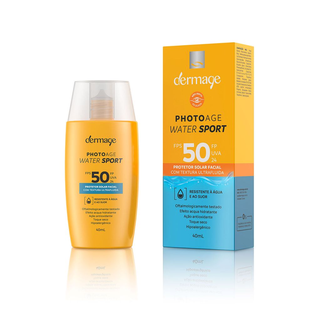 Protetor Solar Facial Dermage FPS 50 Photoage Water Sport 40ml ...