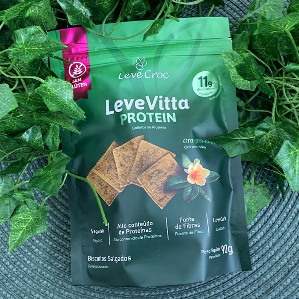 Kit 3X: Biscoito Leve Vitta Protein Ora Pro Nobis Leve Croc 90g ...