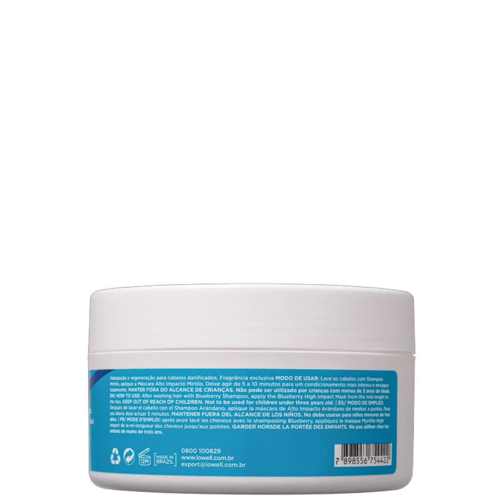 Lowell Extrato de Mirtilo - Máscara Capilar 240g - Drogarias Pacheco