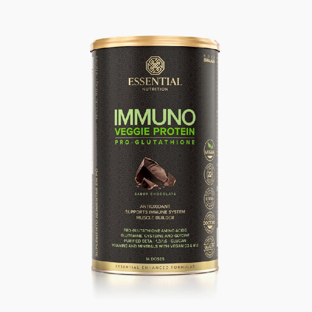 Immuno Veggie Protein Pro-Glutathione Chocolate Essential Nutrition 512 ...