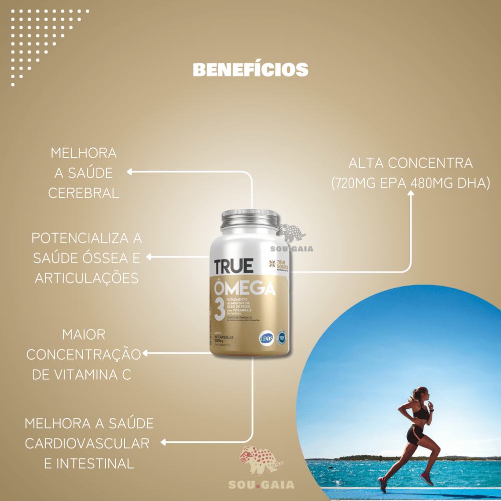 Kit 3 Ômega 3 TrueSource Vitamina E Certificado IFOS Concentrado 60 ...