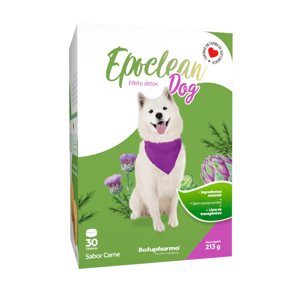 EPOCLEAN DOG 213G COM 30 TABLETES SABOR CARNE PARA CÃES - Drogarias Pacheco