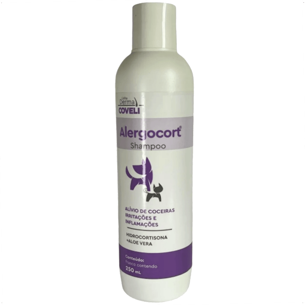 ALERGOCORT SHAMPOO 250ML PARA CÃES E GATOS COVELI - Drogarias Pacheco