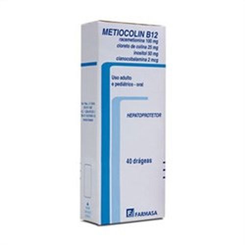 Metiocolin B12 40 drágeas – Neo Química - Drogarias Pacheco