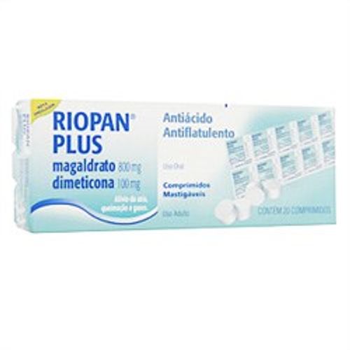 Riopan Plus Mastigável Takeda 20 Comprimidos - Drogarias Pacheco