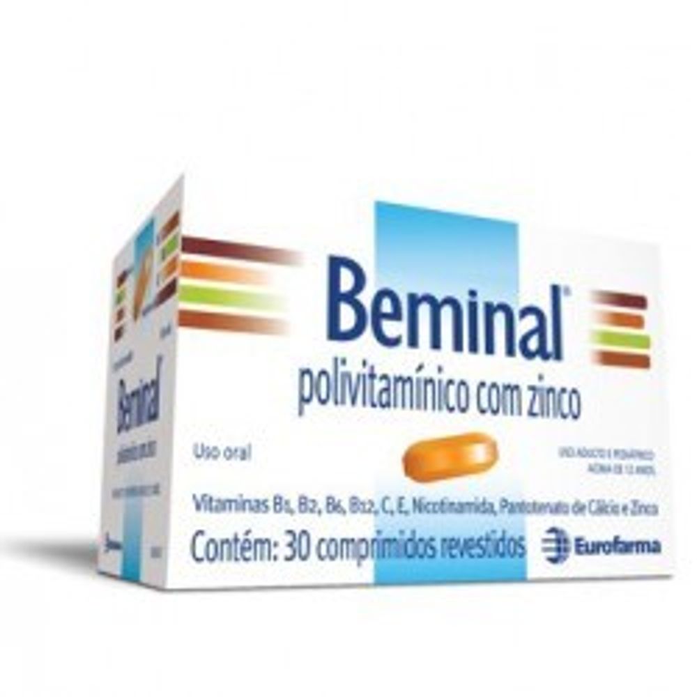 Polivitamínico Beminal Plus Eurofarma 30 Comprimidos Revestidos ...