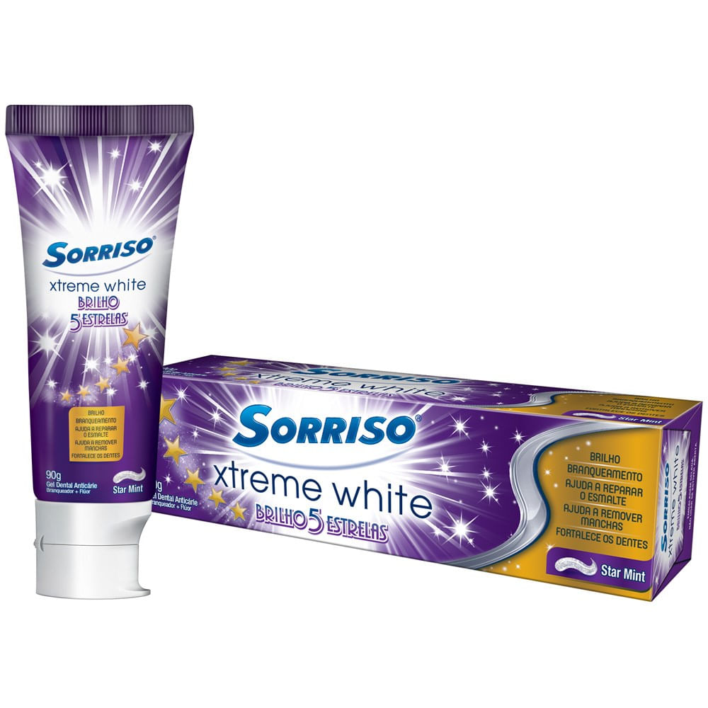 Creme Dental Sorriso Xtreme White Brilho 5 Estrelas 90g - Drogarias Pacheco