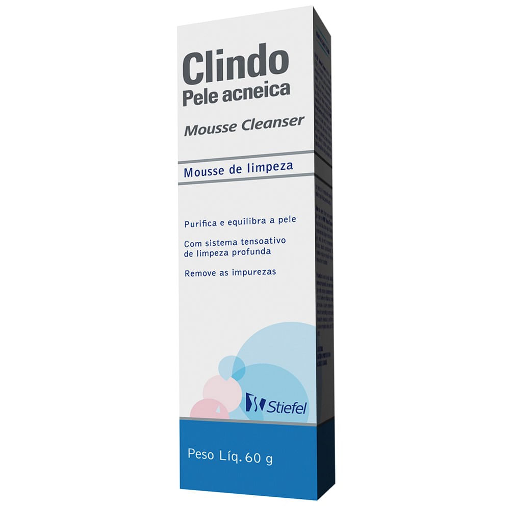 Mousse de Limpeza Clindo Pele Acneica Stiefel 60g - Drogarias Pacheco