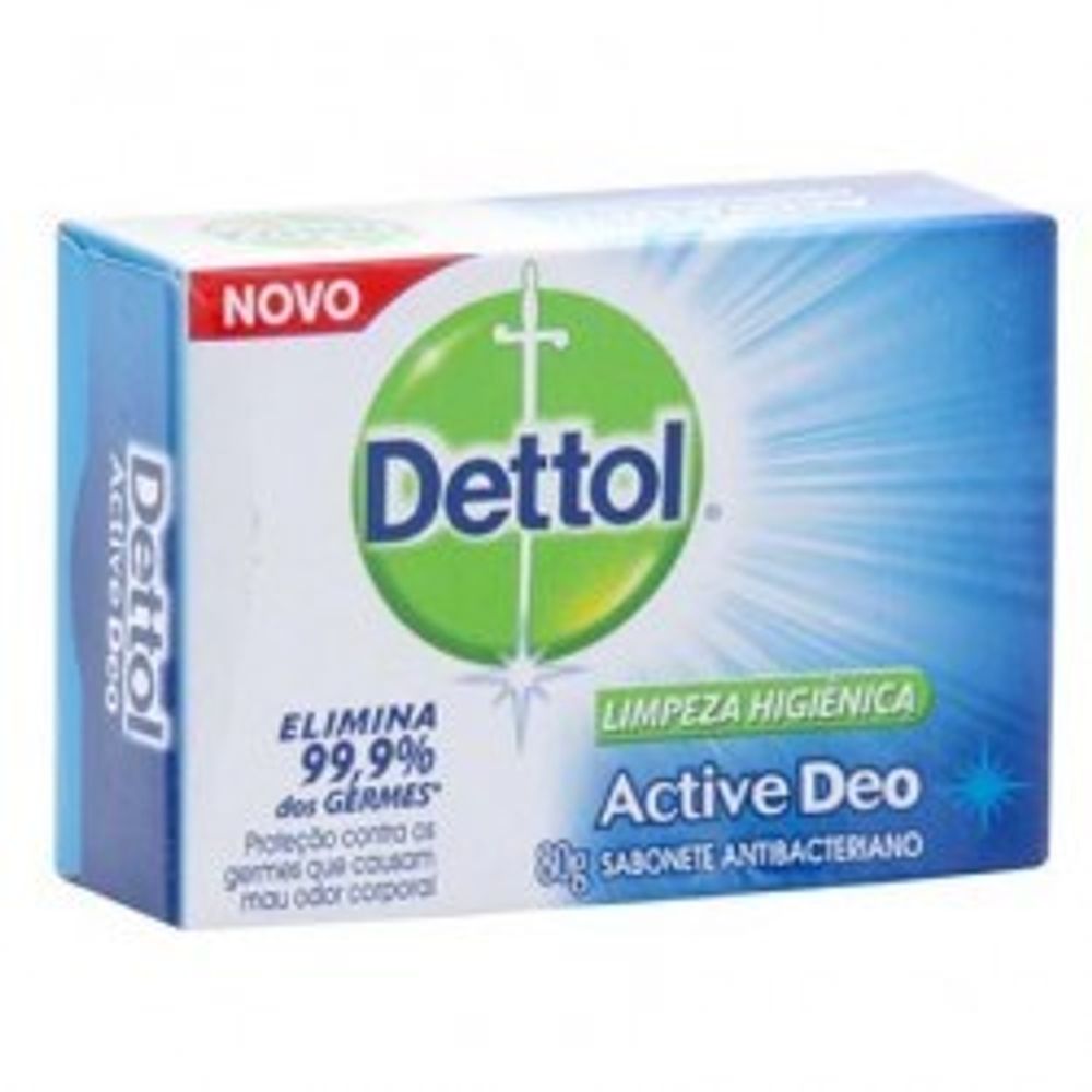 Sabonete Dettol Active Deo - 80g - Drogarias Pacheco