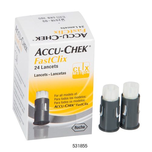 Lancetas Accu-Check FastClick Roche 24 Unidades - Drogarias Pacheco