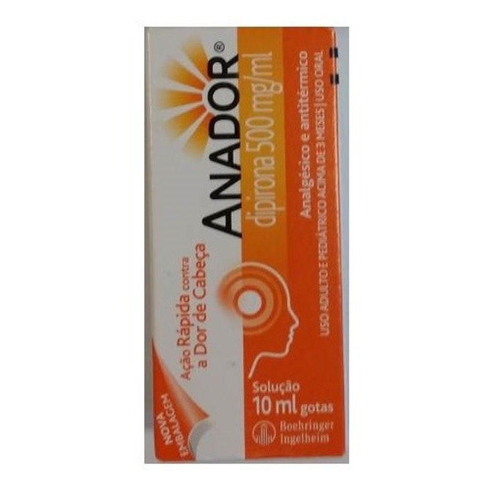 Analgésico e Antitérmico Anador 500mg 10ml - Drogarias Pacheco