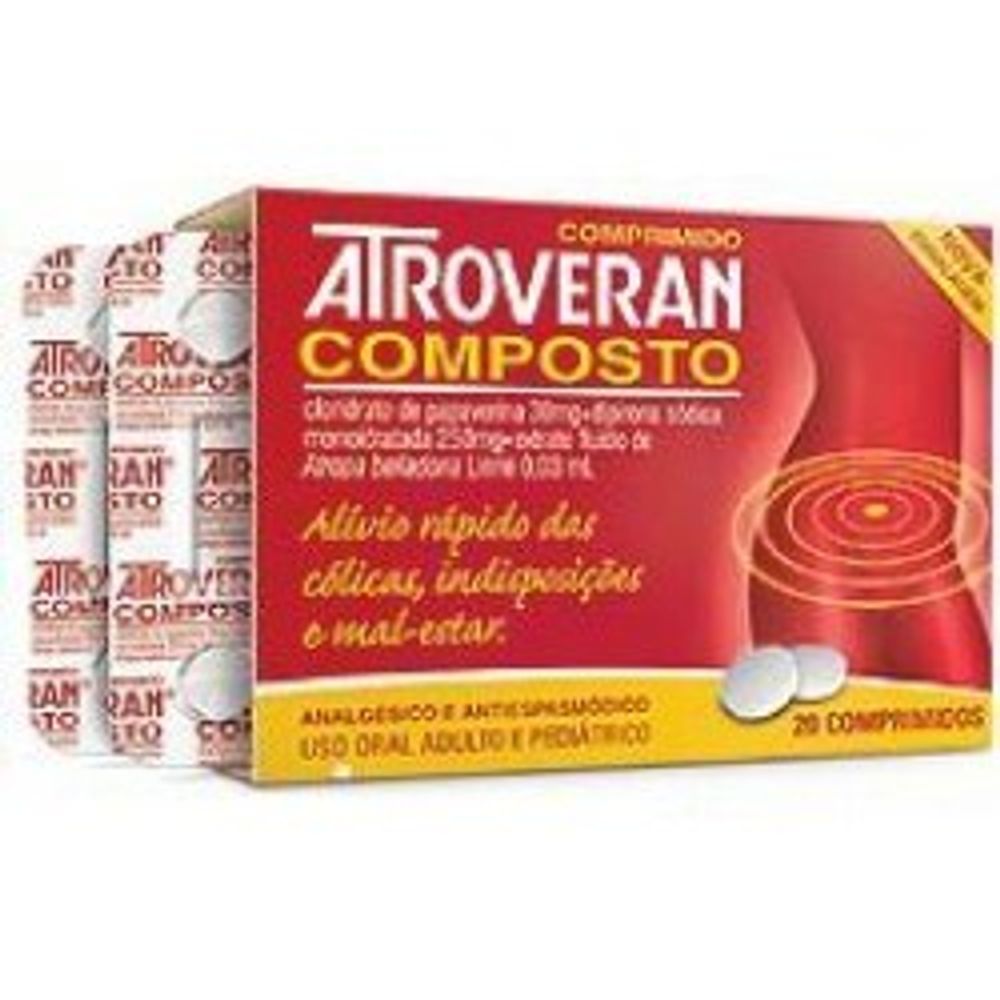 Atroveran Composto 20 comprimidos - Drogarias Pacheco
