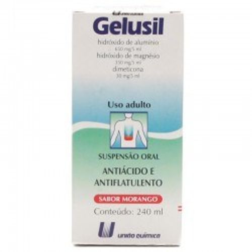 Gelusil Líquido Morango União Química 240ml - Drogarias Pacheco