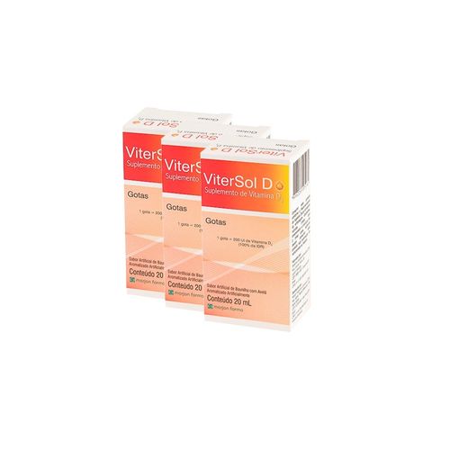 Vitamina D Vitersol D Gotas 20ml 3 Unidades - Drogarias Pacheco