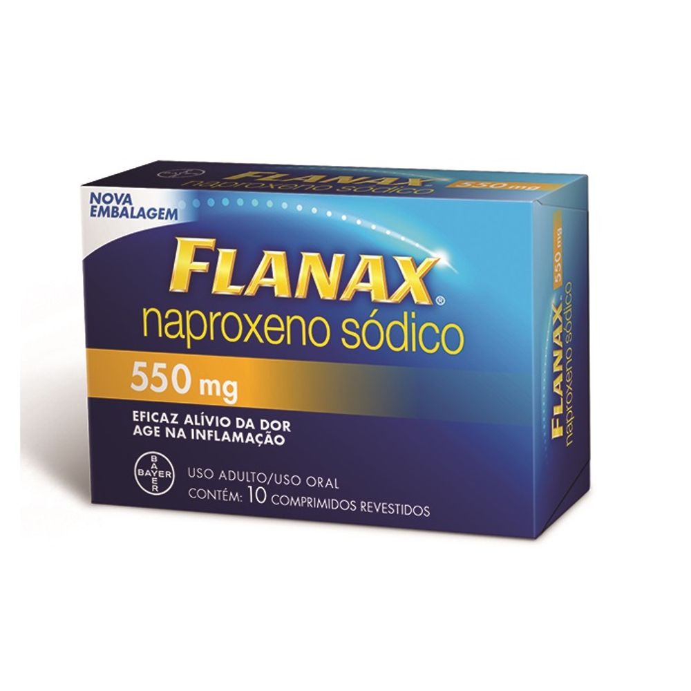 Flanax 550mg Bayer 10 Comprimidos - Drogarias Pacheco
