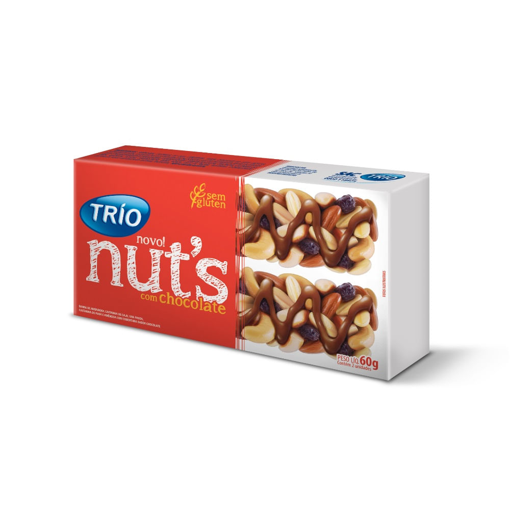 Trio Nut's com Chocolate 2 Unidades de 30g - Drogarias Pacheco