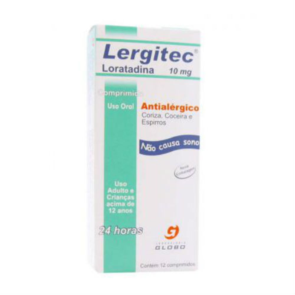 Lergitec 10mg Logg 12 Comprimidos - Drogarias Pacheco