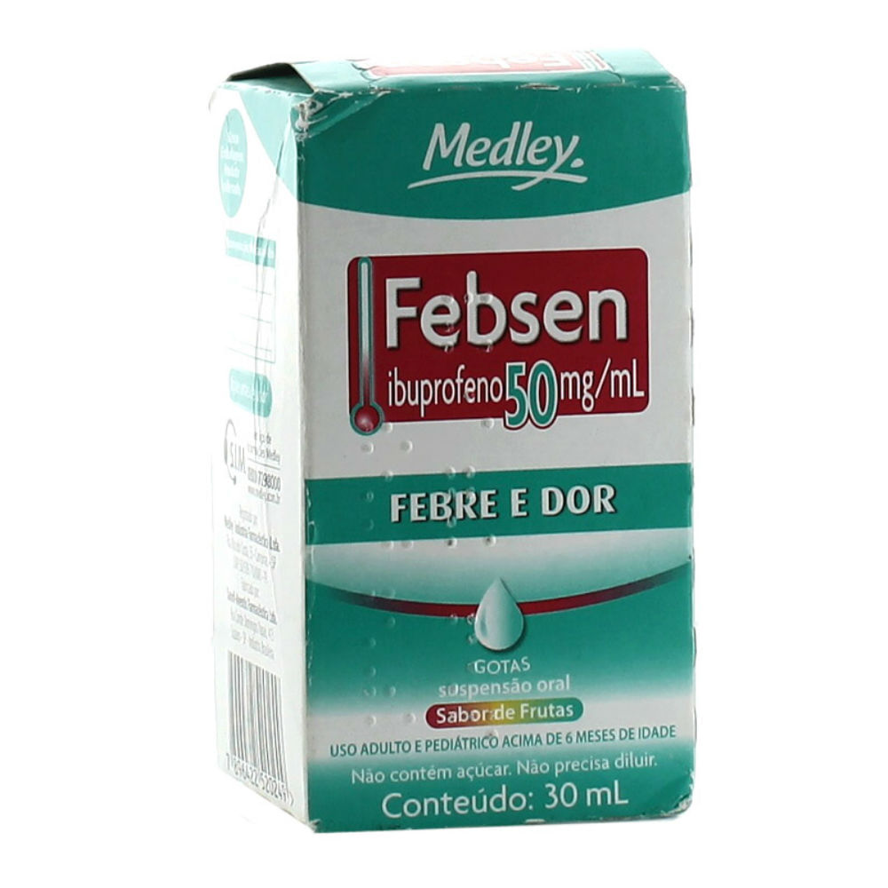 Febsen Gotas 50mg/ml Medley 30ml - Drogarias Pacheco
