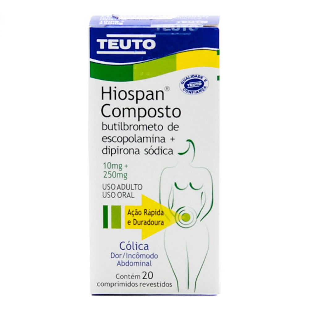 Hiospan Composto Teuto 20 Drágeas - Drogarias Pacheco