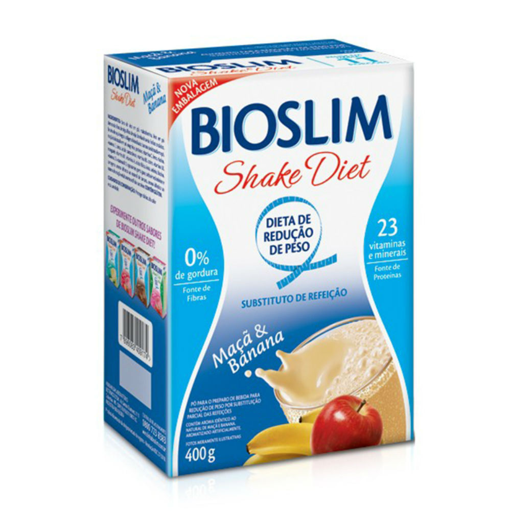 Bioslim Shake Diet Maça e Banana 400g - Drogarias Pacheco