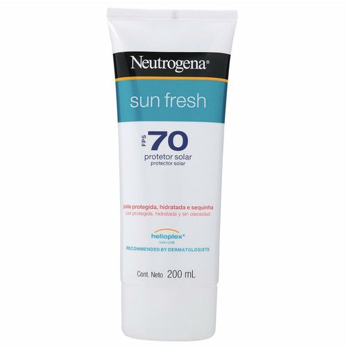 Kit Protetor Solar Neutrogena Sun Fresh FPS 70 200ml + Effervescent ...