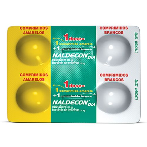 Naldecon Dia 800/20mg 4 Comprimidos - Drogarias Pacheco