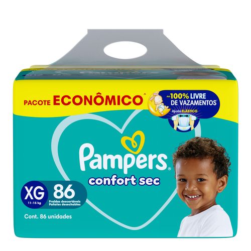 Fralda Pampers Confort Sec Max XG 86 Unidades - Drogarias Pacheco