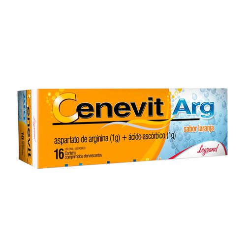 Vitamina C Cenevit Arg 16 comprimidos - Drogarias Pacheco
