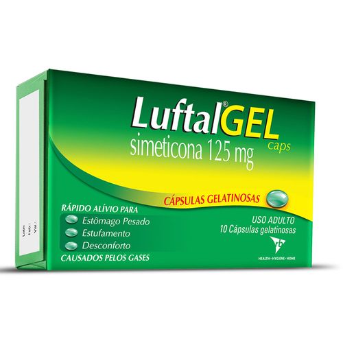 Luftal Max 125mg 10 Cápsulas Gel - Drogarias Pacheco