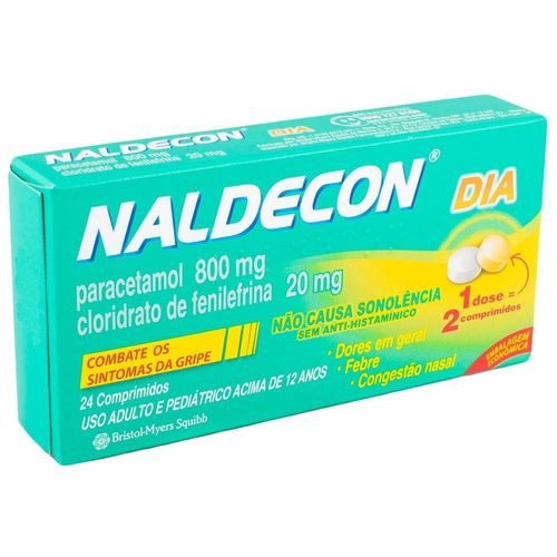 Naldecon Dia 800/20mg 24 Comprimidos - Drogarias Pacheco