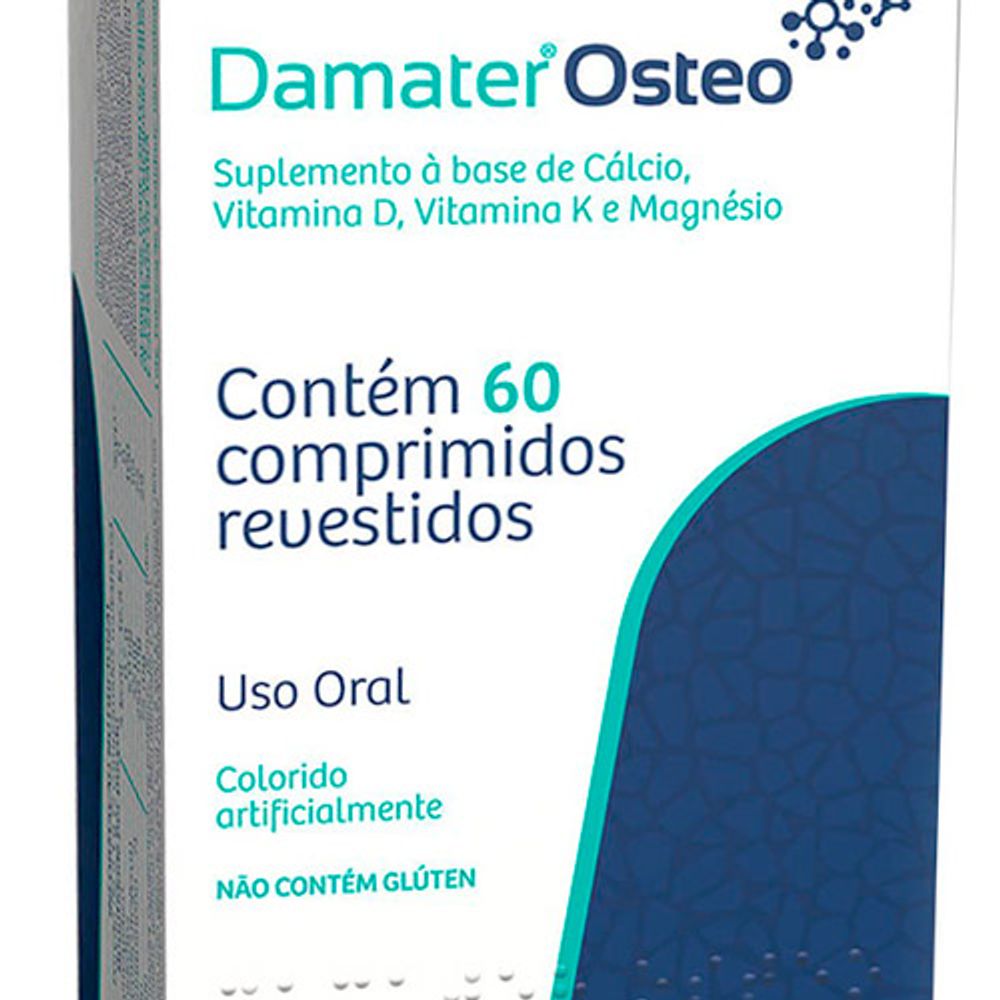 Suplemento Vitamínico Cálcio Damater Osteo Com 60 Comprimidos ...