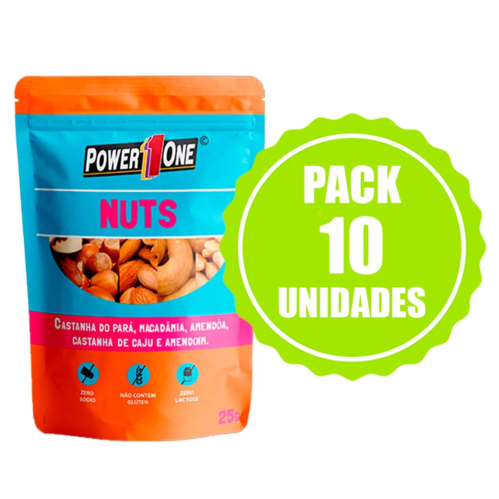Pack Nuts Mix 10 unidades - Power One - 25g - Drogarias Pacheco