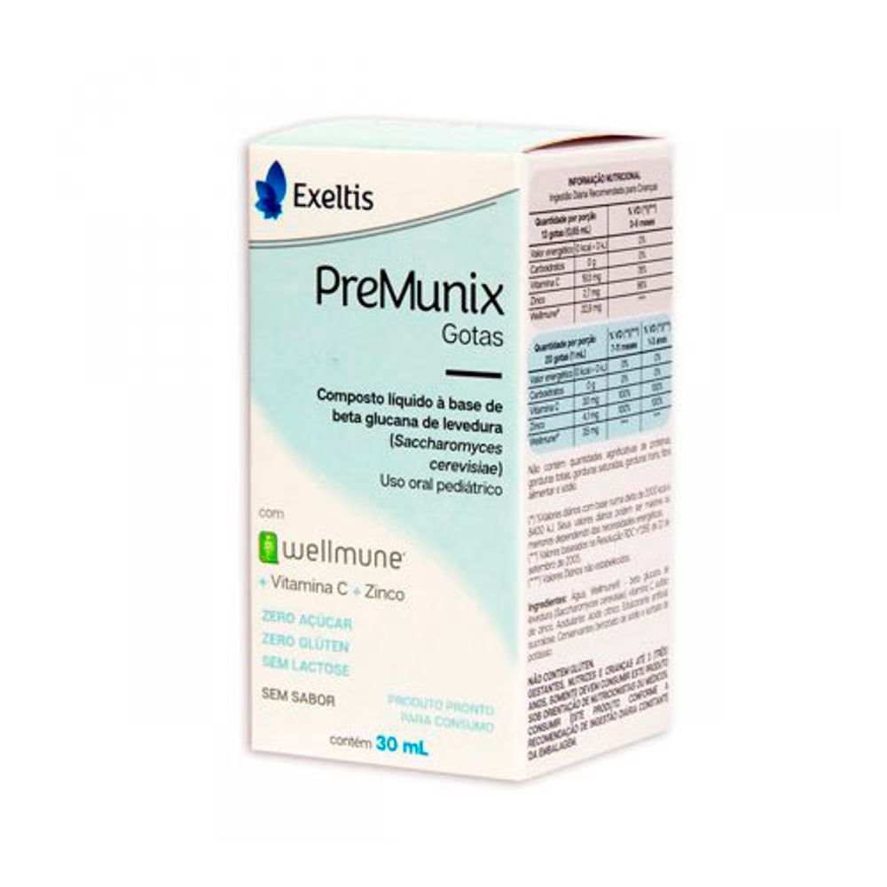 Premunix Gotas Exeltis 30ml - Drogarias Pacheco