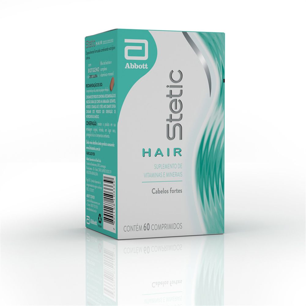 Stetic Hair Suplemento Vitamínico Abbott 60 Comprimidos - Drogarias Pacheco