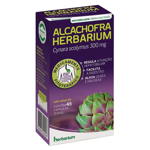 Alcachofra 300mg Herbarium 45 Cápsulas - Drogarias Pacheco