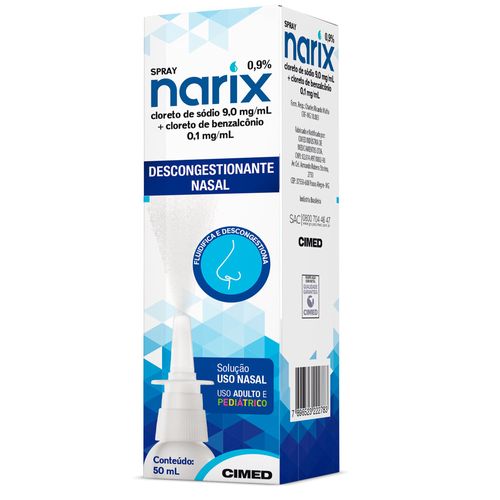 Narix Spray 9mg/ml Cimed 50ml - Drogarias Pacheco
