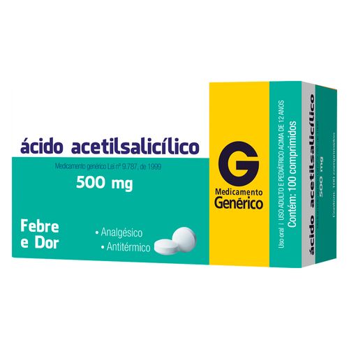 Ácido Acetilsalicilico 500mg Cimed 10 Comprimidos - Drogarias Pacheco